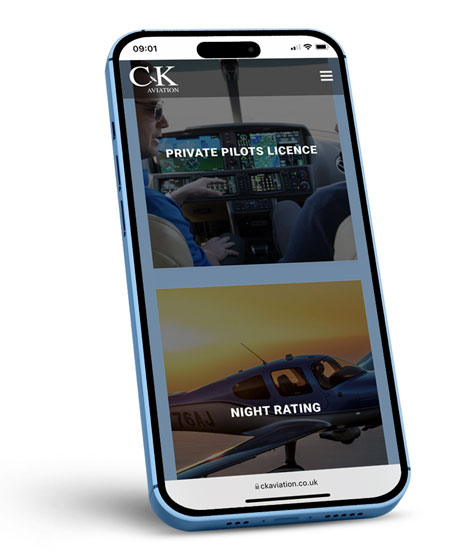 CK Aviation Aircraft for Sale and Training Website MGT Design